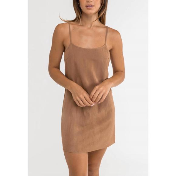 Rhythm. | Dresses | New Rhythm Classic Slip Dress In Caramel | Poshmark
